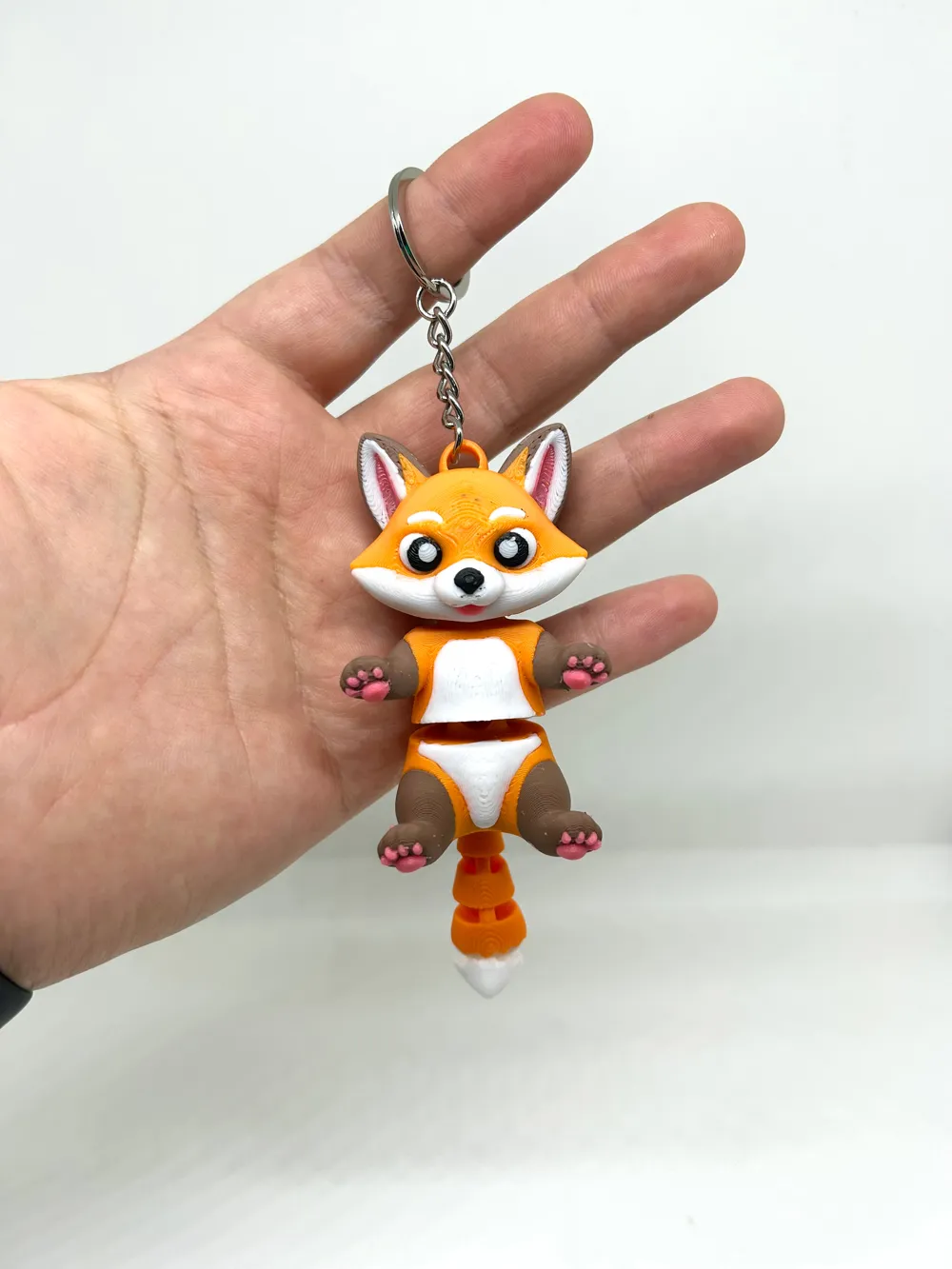 Flexi fox - Toy/Keychain - Free 3D Print Model - MakerWorld