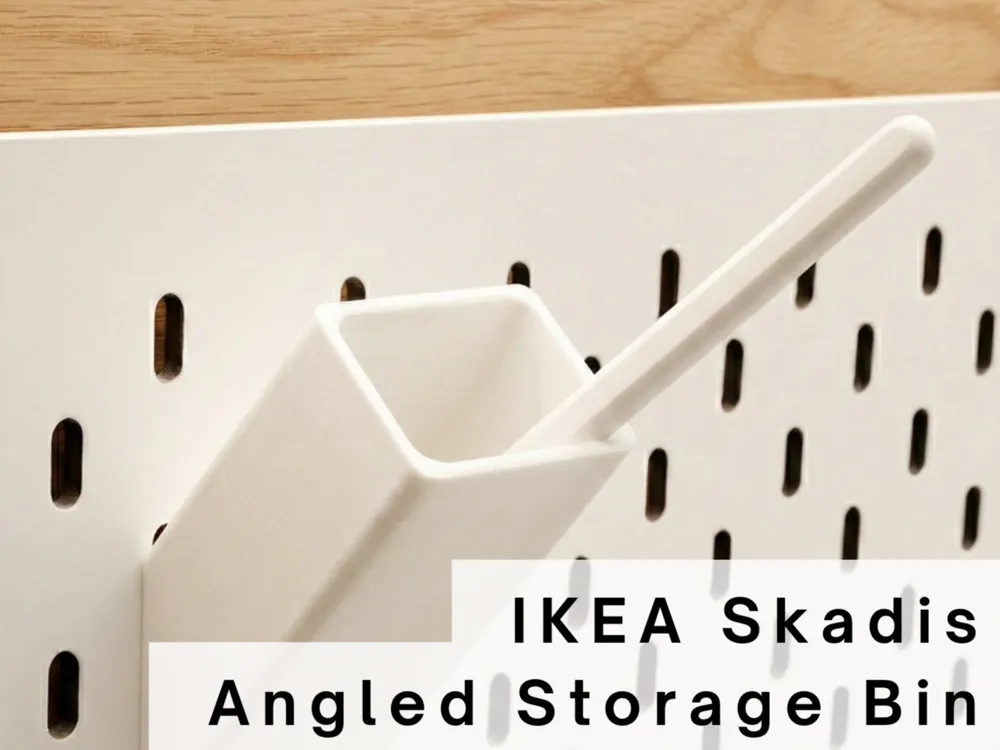 Angled Storage Bin for Skadis - Free 3D Print Model - MakerWorld