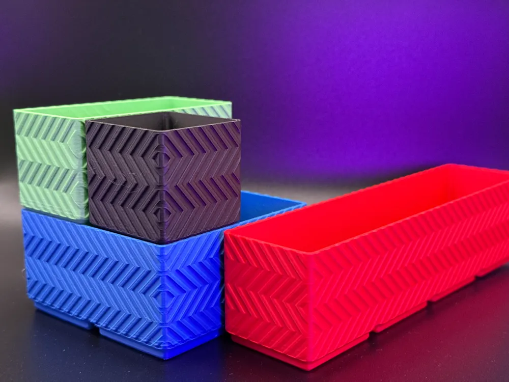 Zigzag Aesthetic Gridfinity Bin Set by Hopper_Dropper - MakerWorld