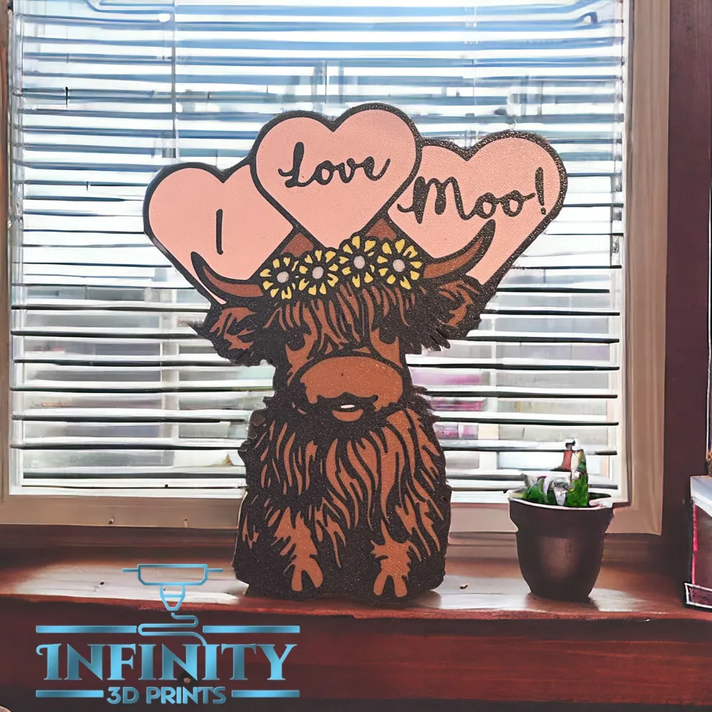 i love moo sign by Infinity 3D Prints - MakerWorld