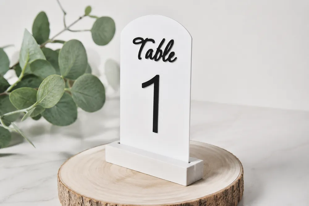 Elegant Wedding Table Numbers - Free 3D Print Model - MakerWorld