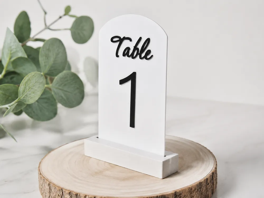 Elegant Wedding Table Numbers - Free 3D Print Model - MakerWorld