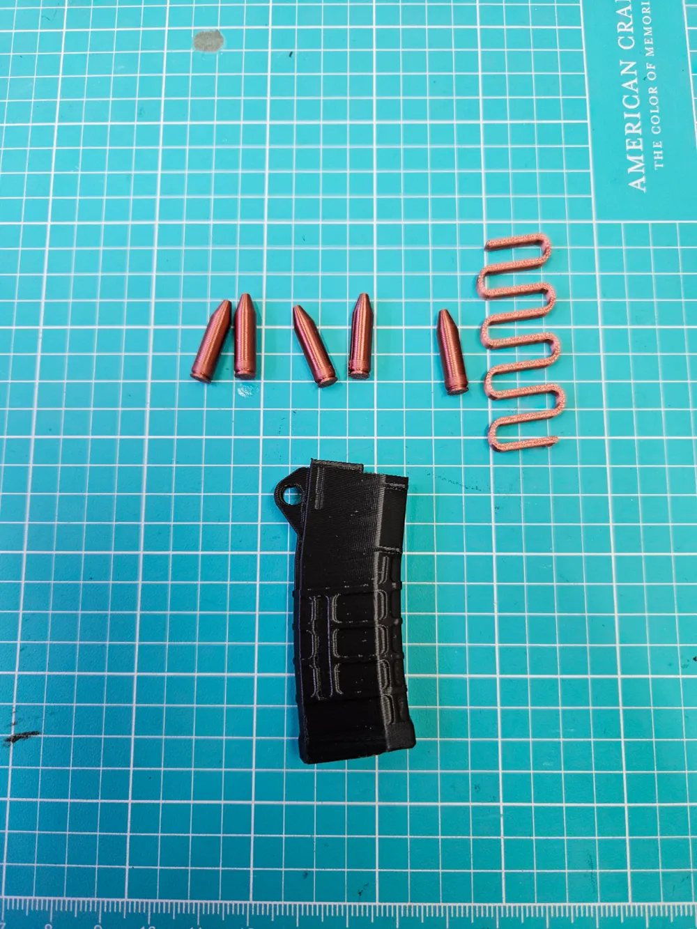 AR15 style mag keychain with 5 loadable bullets by Captain_May - MakerWorld