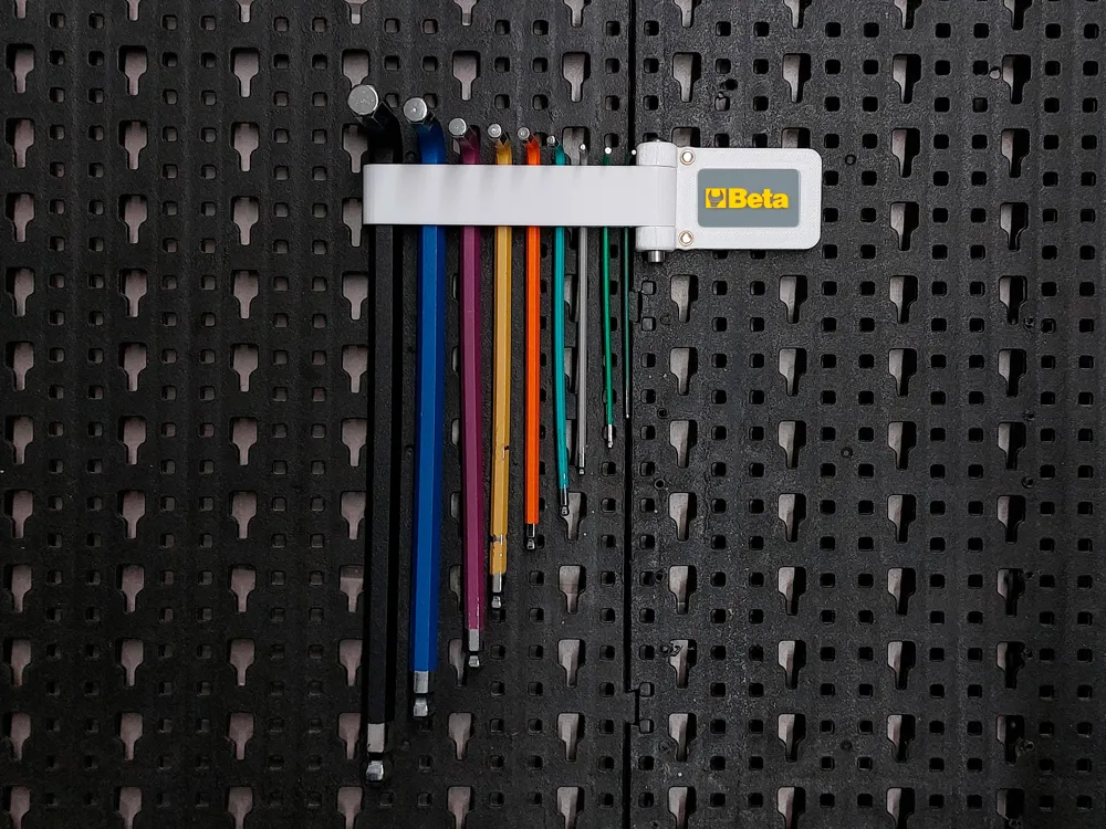 Hex Key Pegboard Holder - Free 3D Print Model - MakerWorld