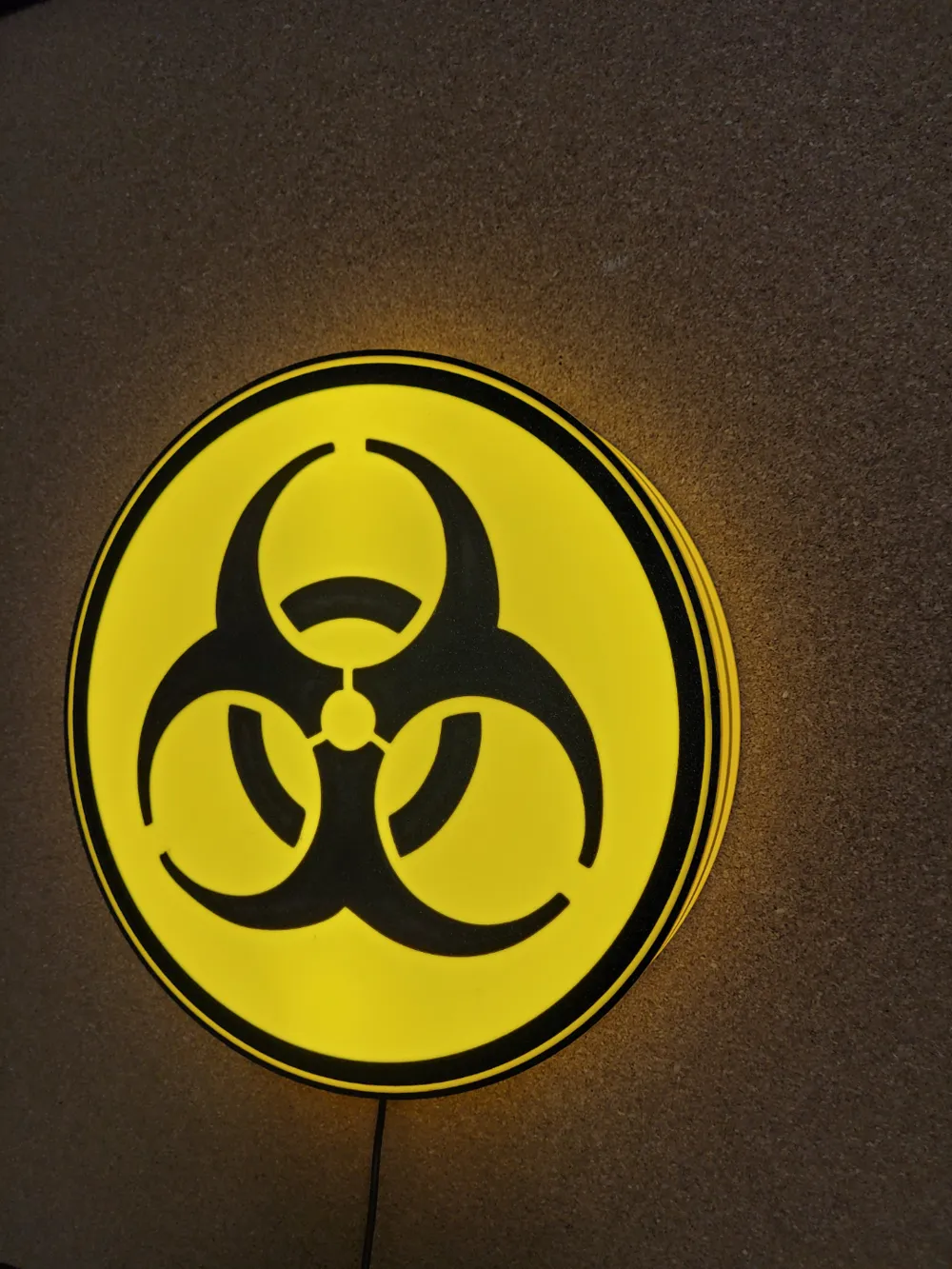 Biohazard wall mounted light box by Nostalgicprints - MakerWorld