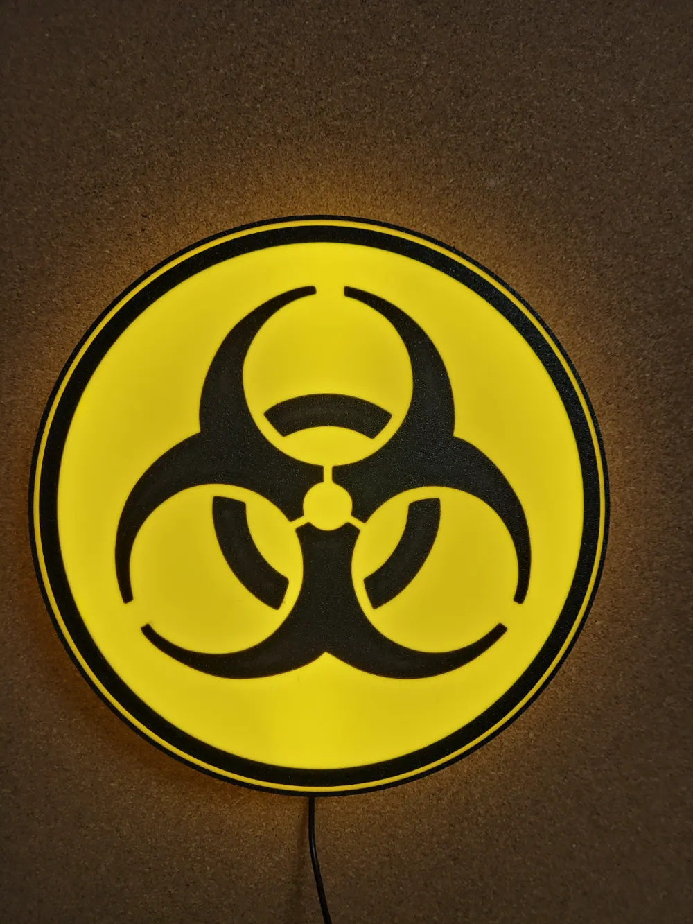Biohazard wall mounted light box by Nostalgicprints - MakerWorld