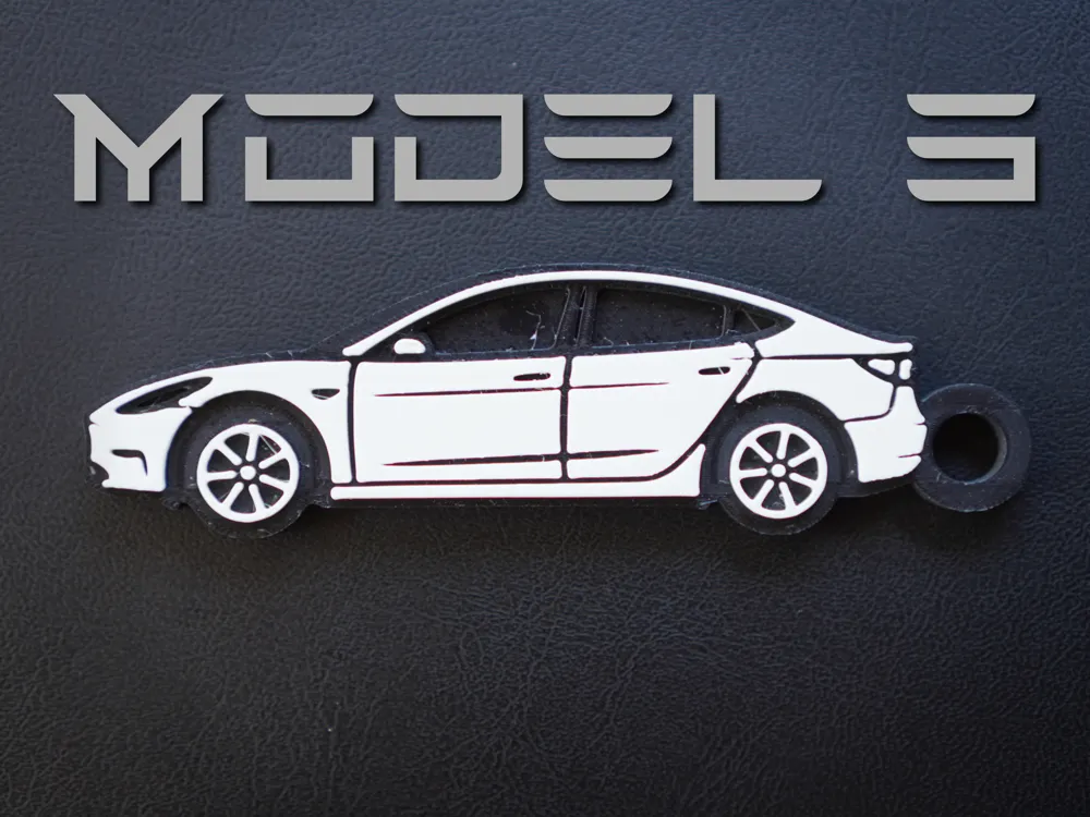Tesla Model S/E/X/Y Profile Keychain by ArtK MakerWorld: Download Free ...