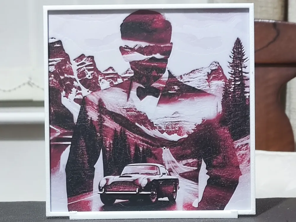 Double Exposure Bond - HueForge 2 Color by BoDad MakerWorld: Download ...