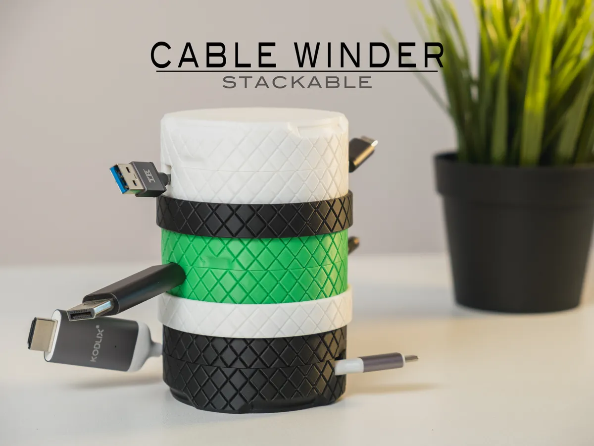 Stackable Cable Winder - Free 3D Print Model - MakerWorld