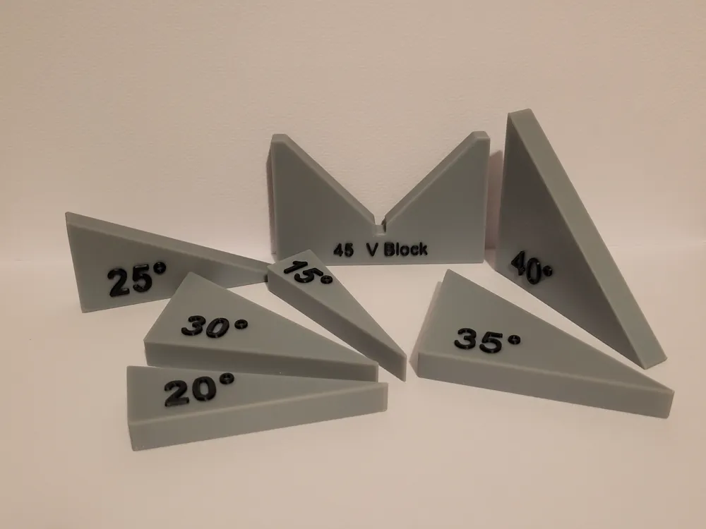Precision Angle + V-Blocks - Multi Angle Supports - Free 3D Print Model ...