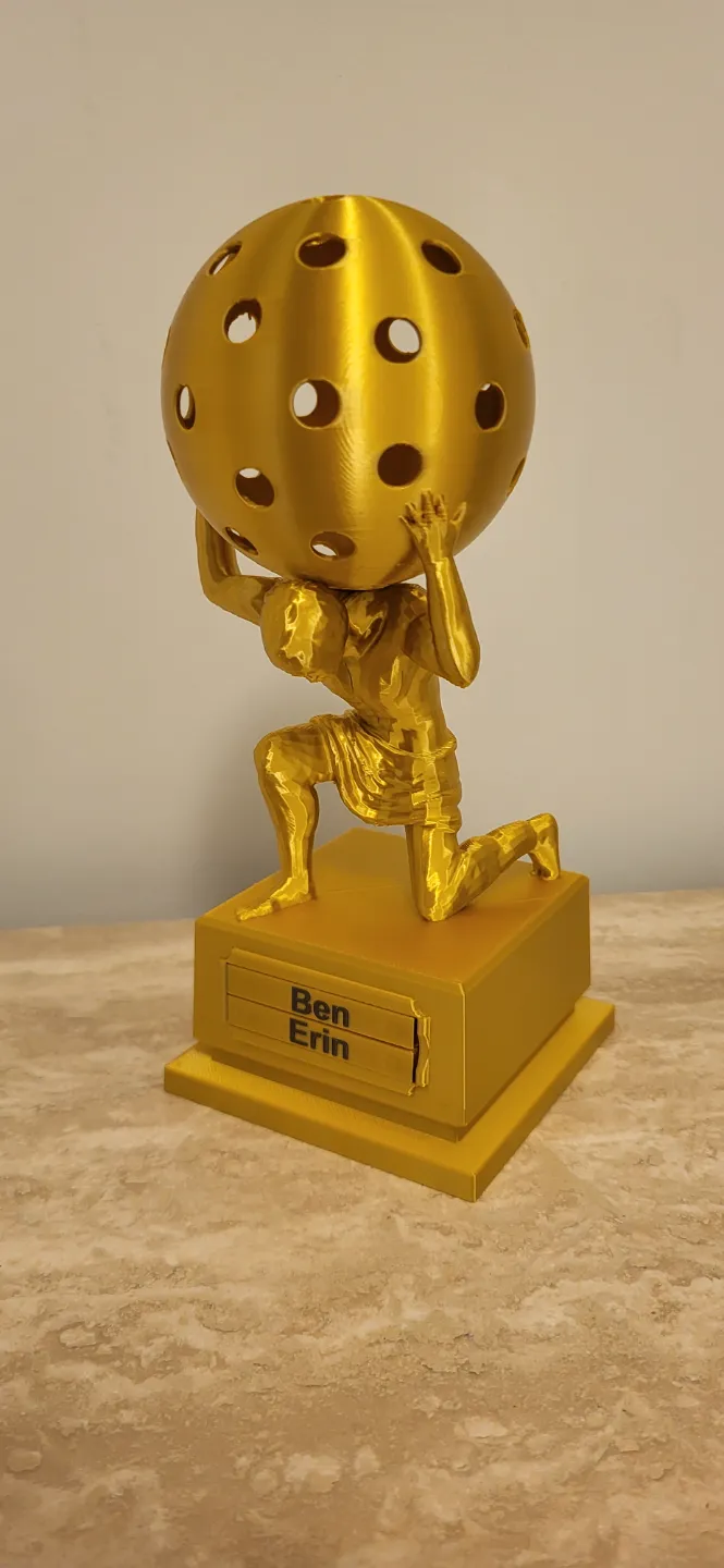 Pickleball Trophy with Swappable Name Plates Remixed by TellementT ...