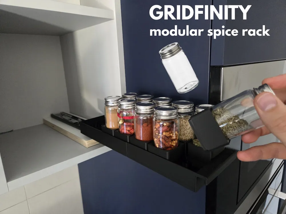 Modular IKEA spice rack - Gridfinity based - Free 3D Print Model ...
