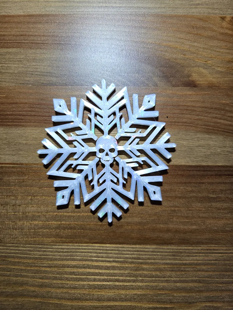 gothic rock and roll Christmas snowflake by alex custom MakerWorld ...