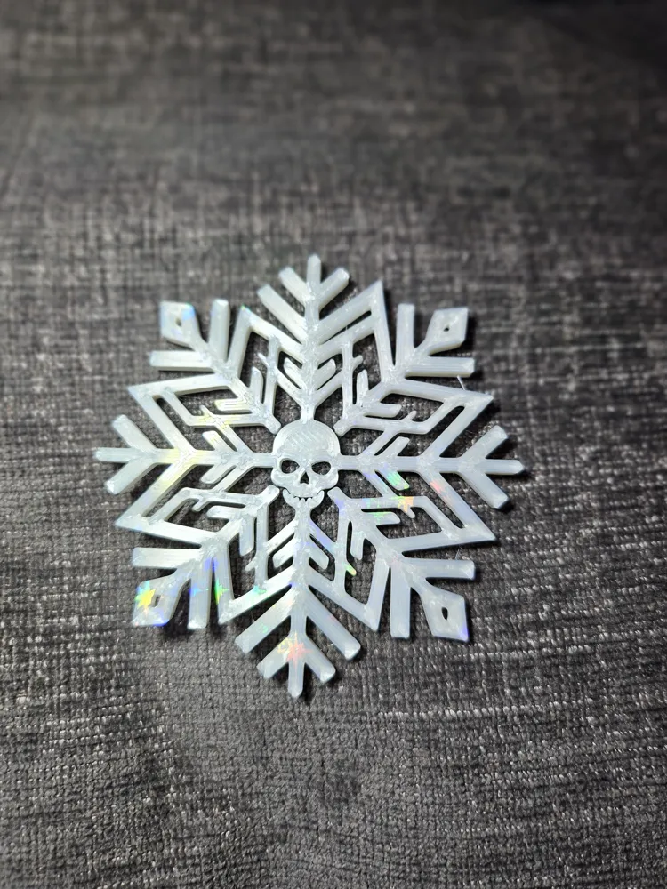 gothic rock and roll Christmas snowflake by alex custom MakerWorld ...