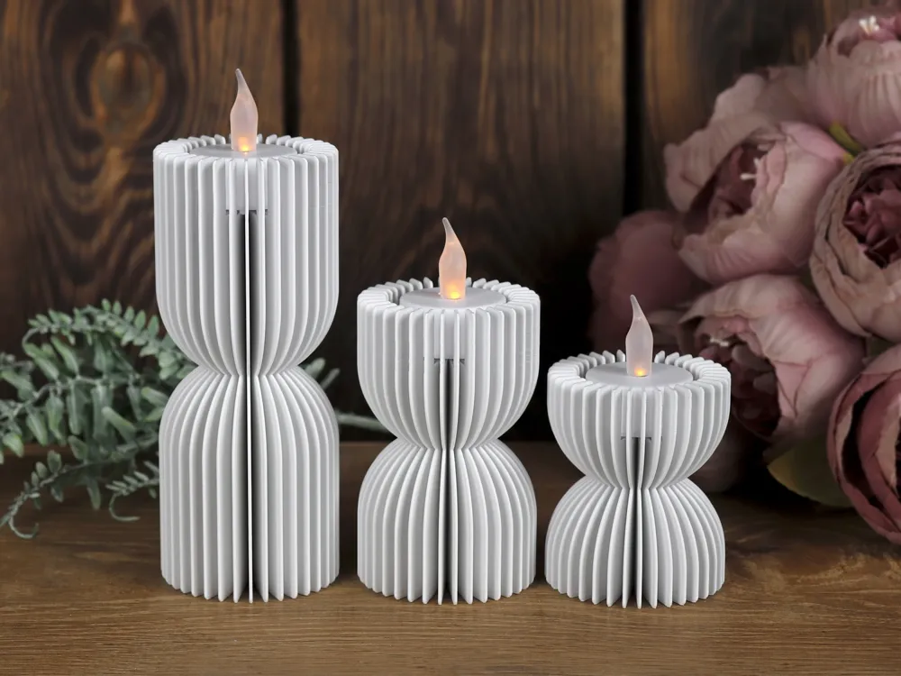 Pillars of Light 2: Hourglass Tealight Holder Set by Johnny_Bit - MakerWorld