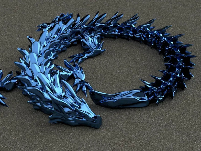 Articulated Water Dragon - Free 3D Print Model - MakerWorld