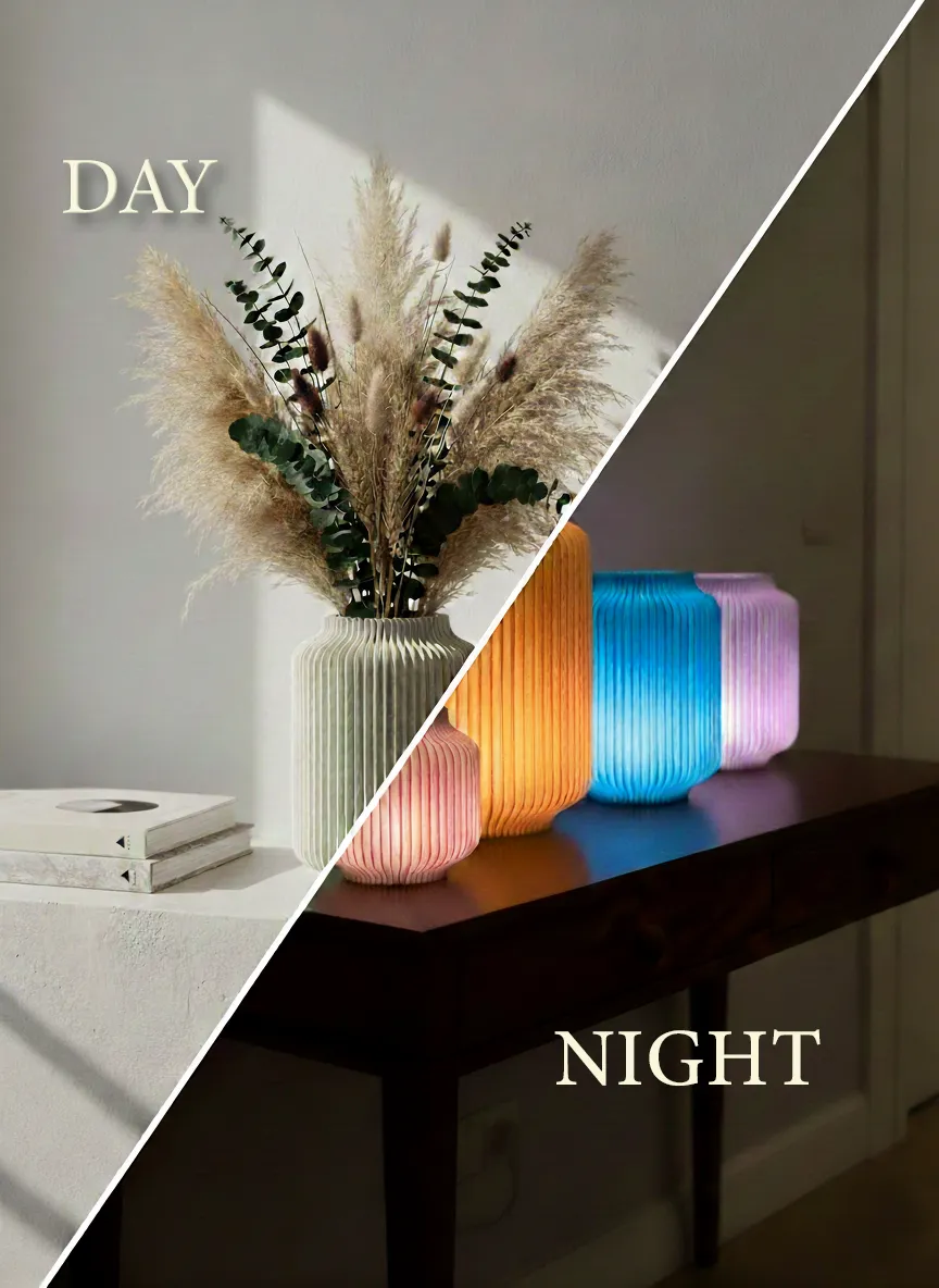 Designer Vase & Ambient Light Collection - Free 3D Print Model - MakerWorld