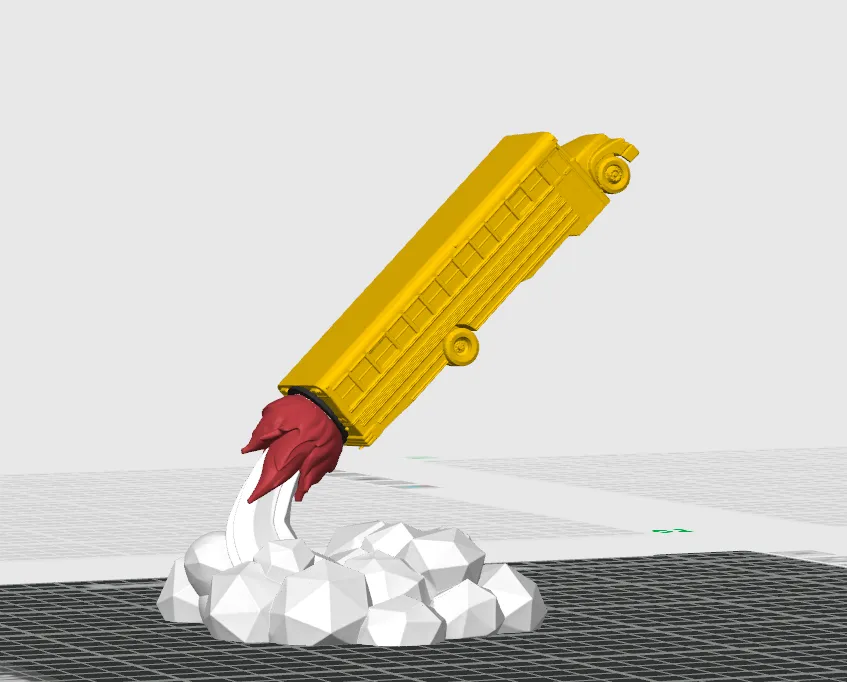 Rocket School Bus - Bus Driver Appreciation Gift - Free 3D Print Model ...