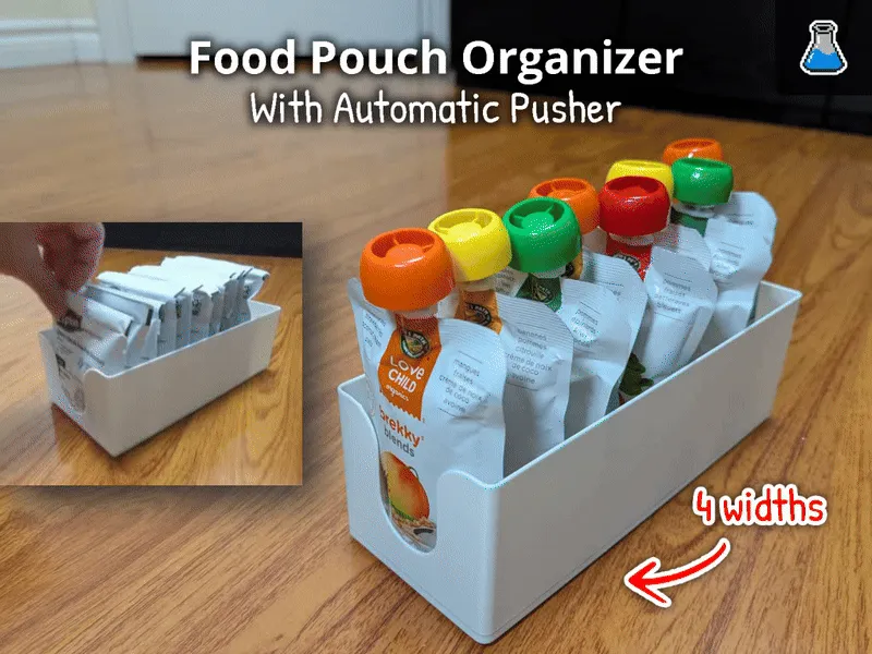 Food Pouch Organizier - Automatic Pusher - Free 3D Print Model - MakerWorld