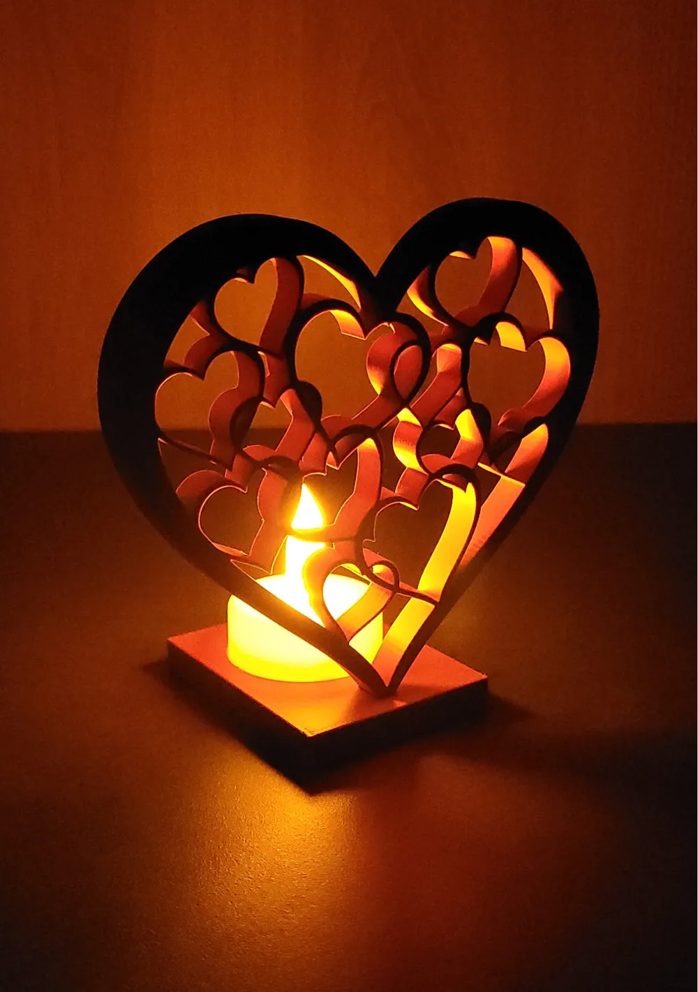 Heart Tea Light LED Lamp by Florian - MakerWorld