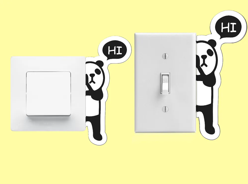 Panda light switch design, decor by Ladamtla - MakerWorld