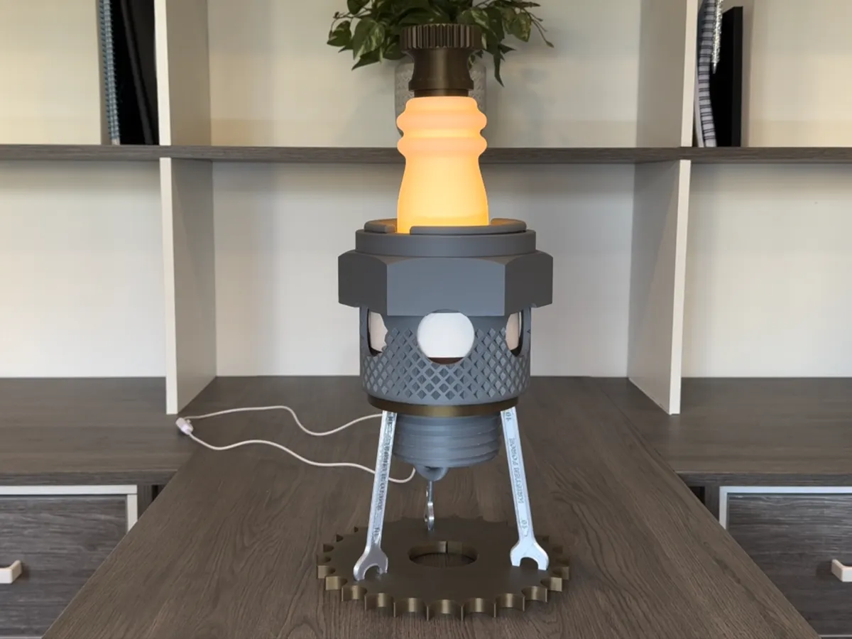 Vintage Spark Plug Lamp - Free 3D Print Model - MakerWorld