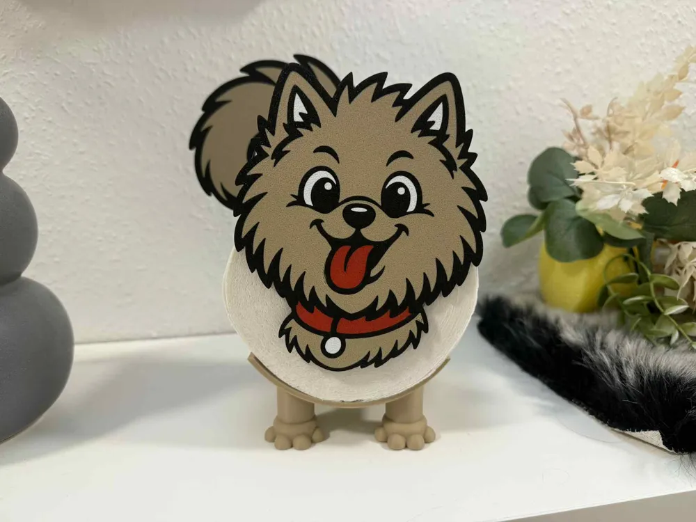 Toilet paper hater Pomeranian dog by Tiggr3D MakerWorld: Download Free ...