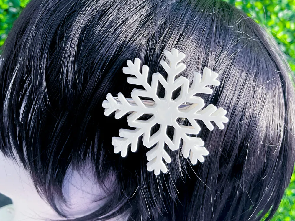 snowflake hair clip by PorgisCorner MakerWorld: Download Free 3D Models