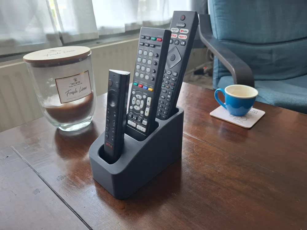 Remote control stand - shield compatible - 3 holes Remixed by ...