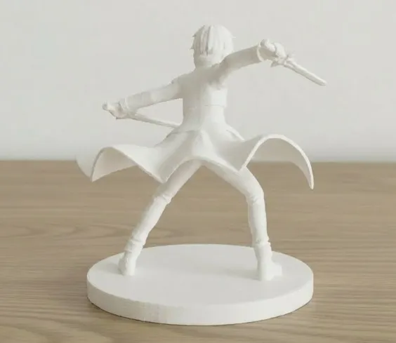 Kirito Anime Figure from Sword Art Online - Free 3D Print Model ...