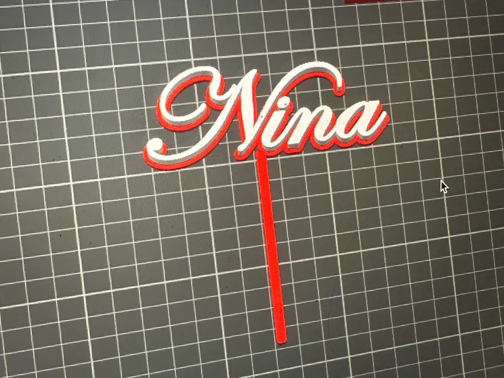 Nina cake topper Birthday cake by JeffMcMuff - MakerWorld