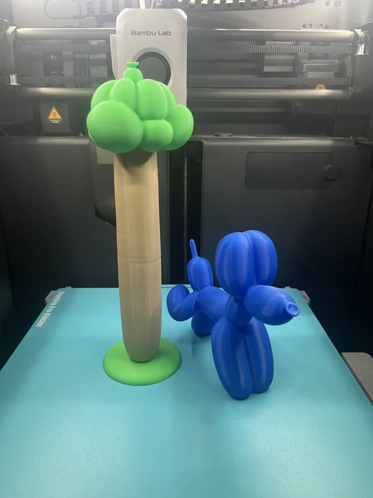 Ballon Dog pees on tree - Free 3D Print Model - MakerWorld