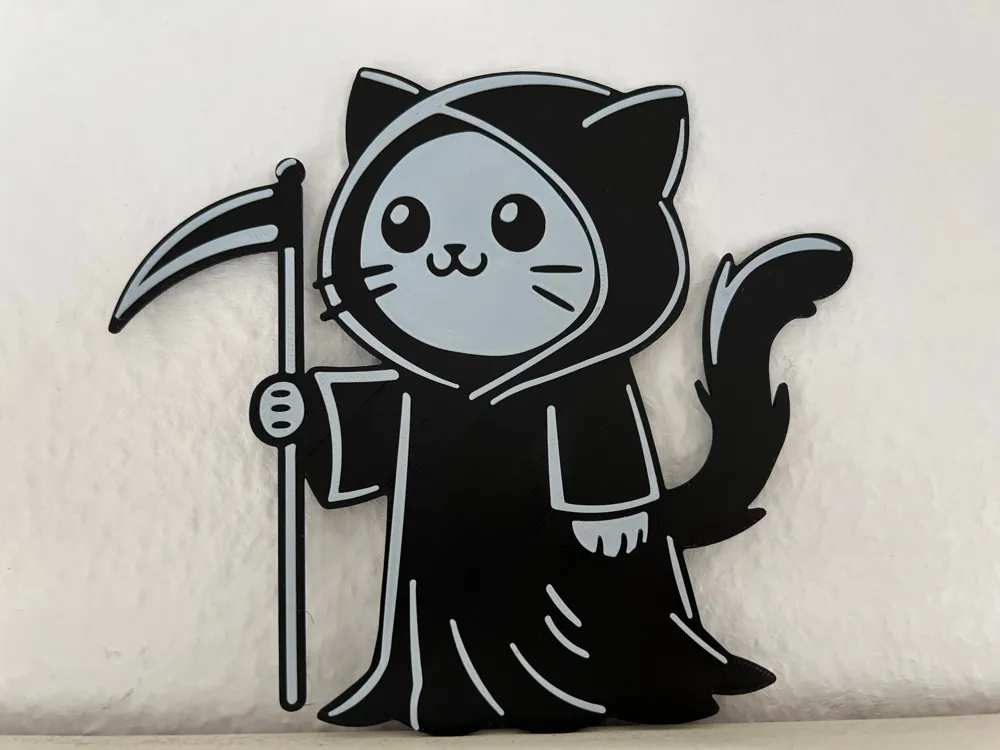 Grim Reaper Cat Halloween Decoration by cwurm MakerWorld: Download Free ...