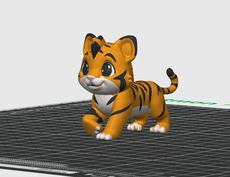 Cute Tiger Minifigure by blanik_rider - MakerWorld
