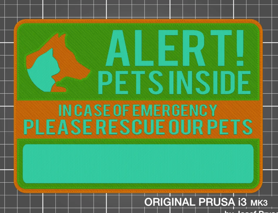 Alert! Pets Inside Signs - 3 Color by TripleGWorkshop - MakerWorld