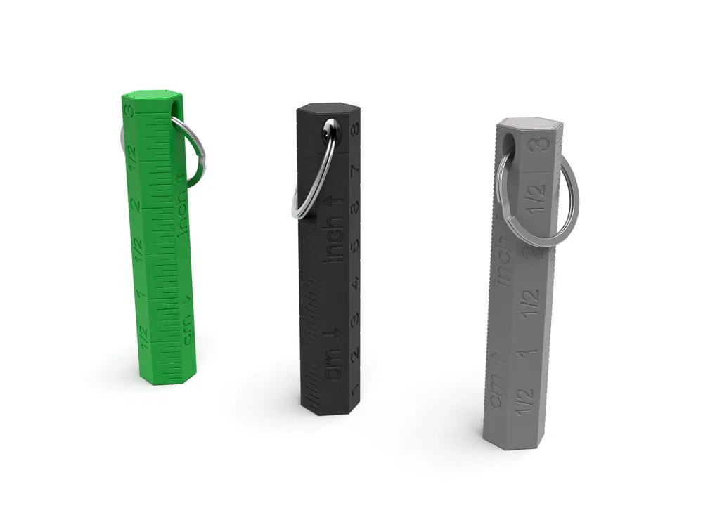 Multi-purpose keychain with screwdriver and rule by AK - MakerWorld