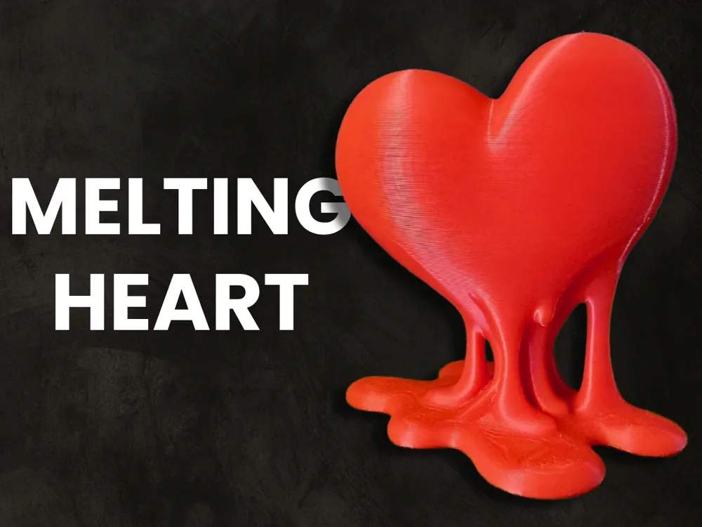 Melting Love Heart - Free 3D Print Model - MakerWorld
