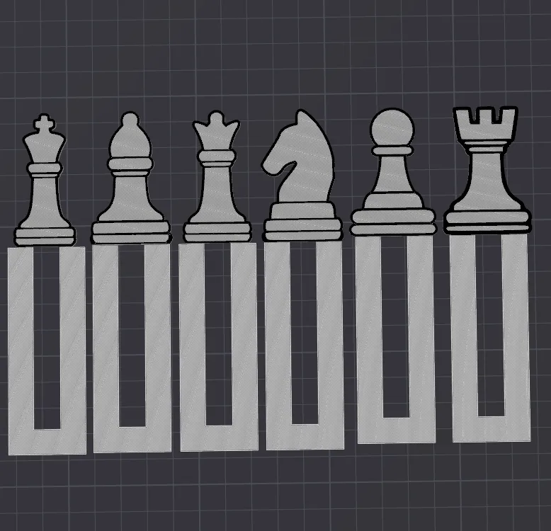 CHESS SET - BOOKMARKS by 3DSloth97 - MakerWorld