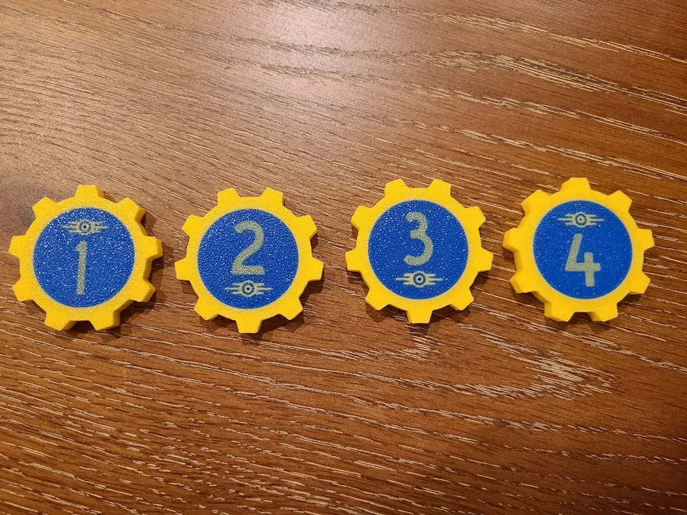 Fallout Vault-Tec AMS Lite Number Caps by NTWinterbottom - MakerWorld