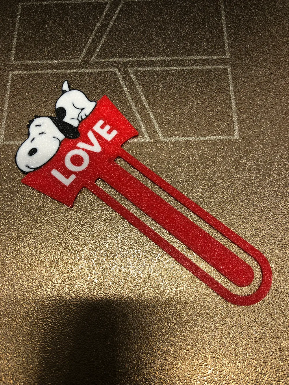 Snoopy Love Valentine's day bookmark by Simon3D - MakerWorld