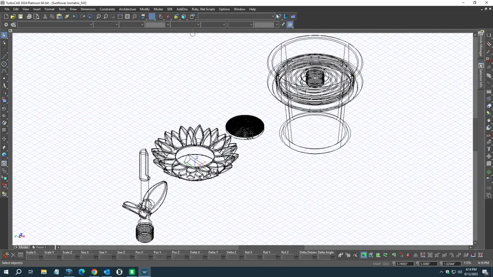 Sunflower - Springy Flower Collection - Free 3D Print Model - MakerWorld