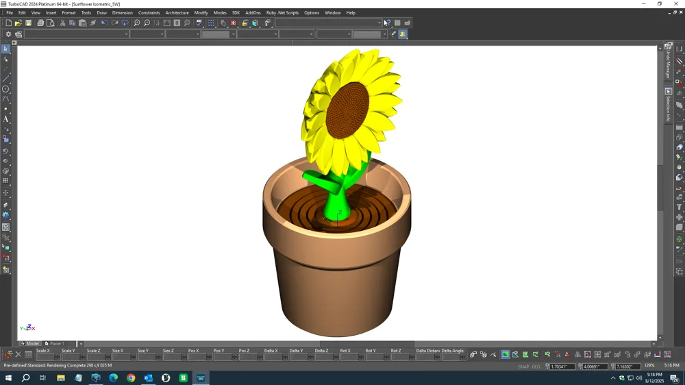 Sunflower - Springy Flower Collection - Free 3D Print Model - MakerWorld