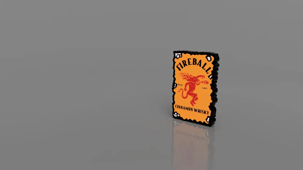 fireball whisky lightbox by zerocool - MakerWorld