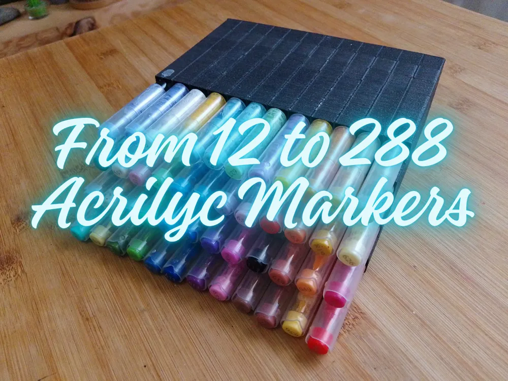 Parametrical Acrilyc Marker Stand - Free 3D Print Model - MakerWorld