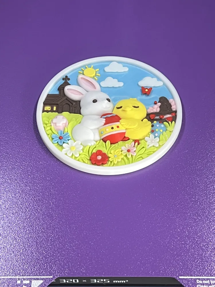Easter Hug – 3D Multicolor Diorama Magnet - MakerWorld 3D Model | 3Drop