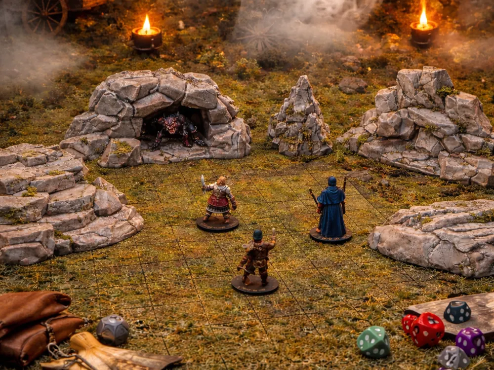 Tabletop Rock Pack - Rock Formations Set for DnD - Free 3D Print Model ...