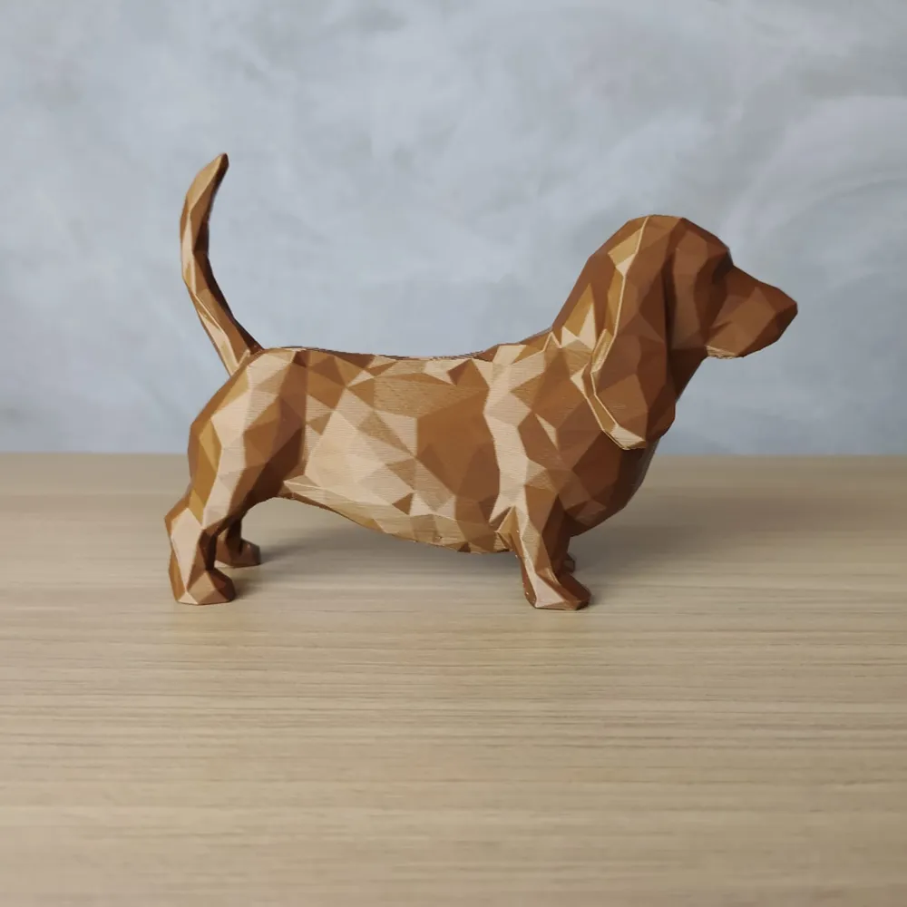 Basset Hound Low Poly - Free 3D Print Model - MakerWorld