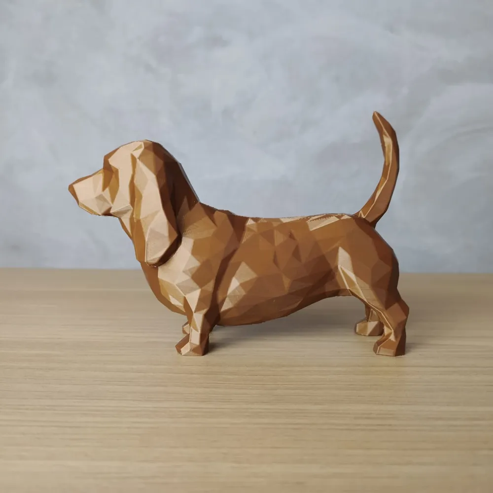 Basset Hound Low Poly - Free 3D Print Model - MakerWorld