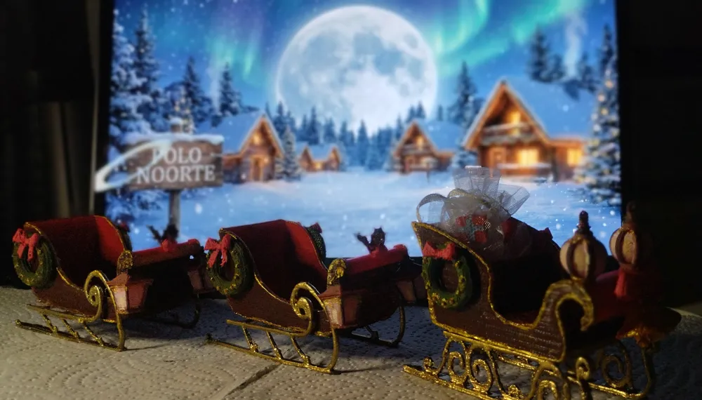 Super Santa Claus Sleigh with decorations by ·PROJECTHOME· MakerWorld ...