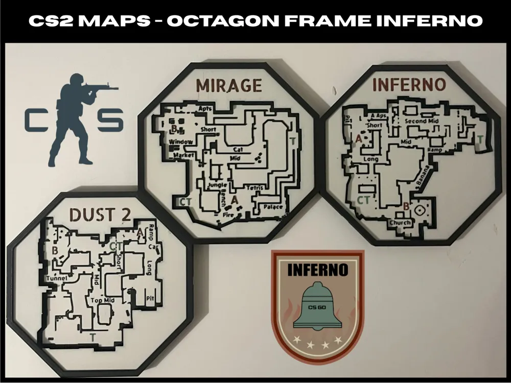 Cs2 Maps Frame - Inferno by Adorno MakerWorld: Download Free 3D Models